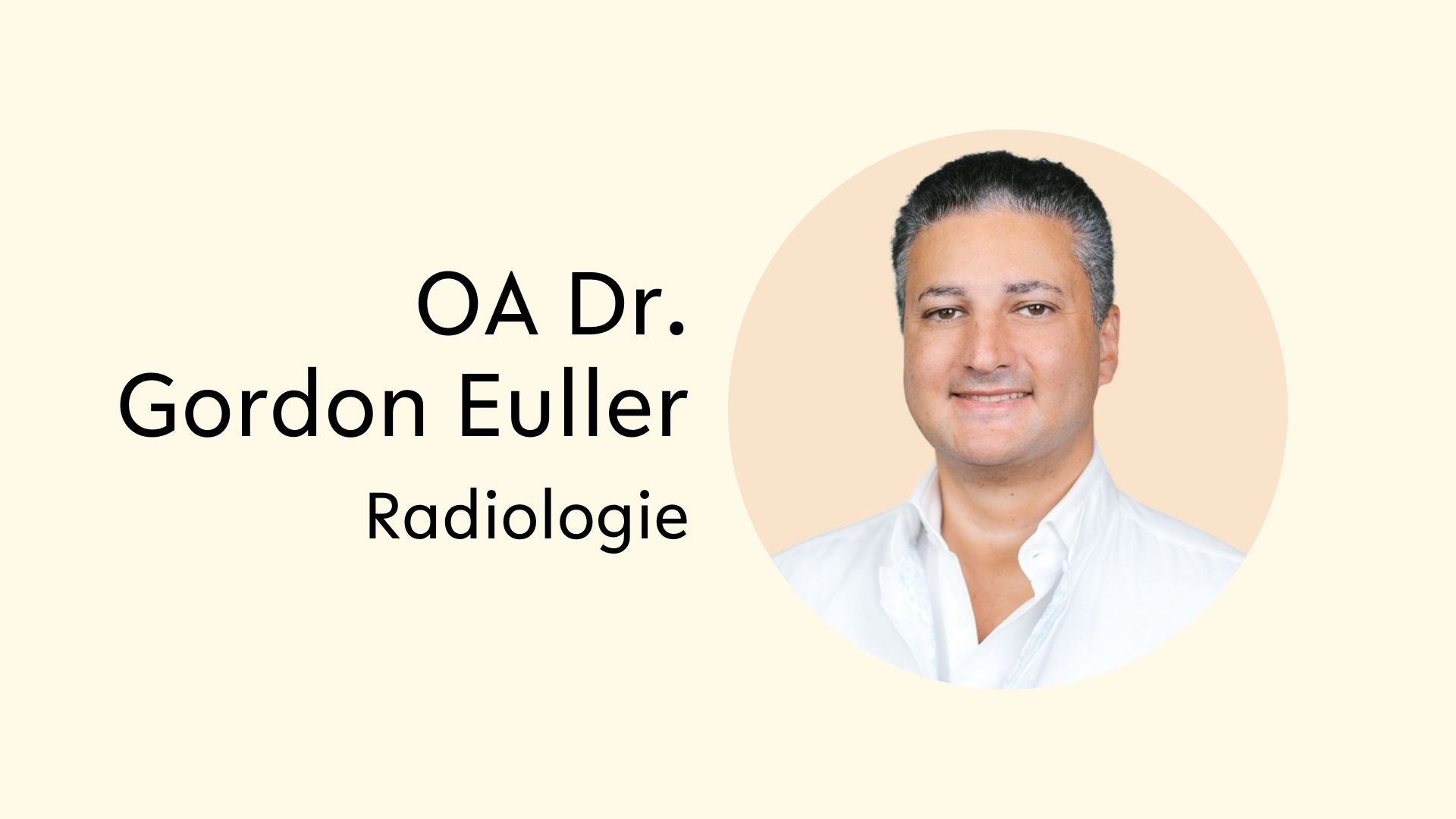 Neuer Radiologe bei haelsi: Dr. Gordon Euller - haelsi